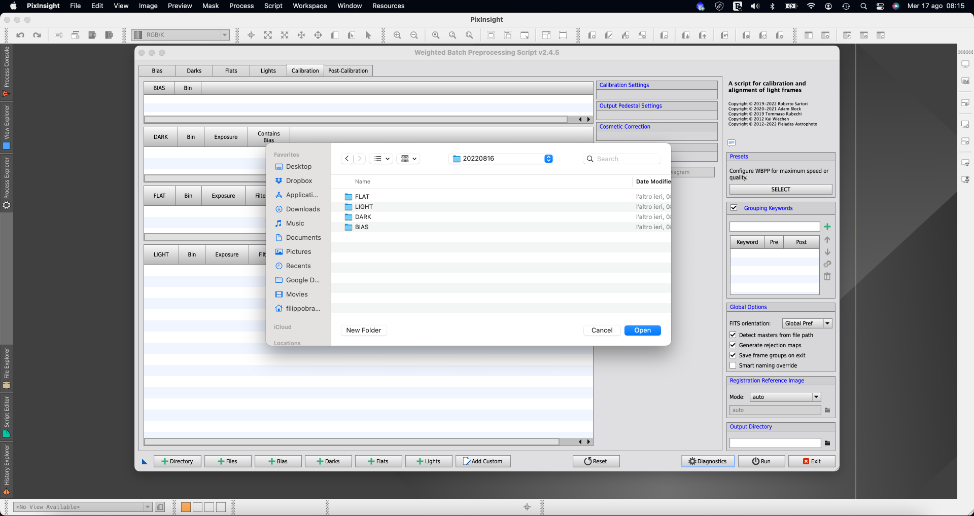 Utilizzare La Weighted Batch Preprocessing Di Pixinsight Per Calibrare
